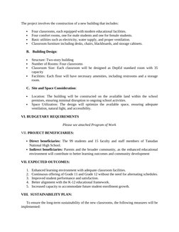 School Building Project Proposal | PDF | Classroom | Schools