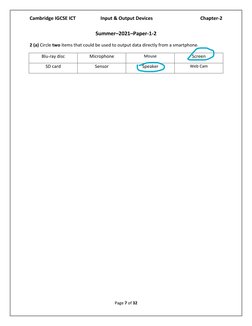 IGCSE ICT Input & Output Devices Guide | PDF | Printer (Computing ...