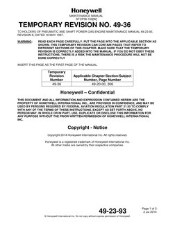 Maintenance Manual - GTCP36-150W | PDF | Copyright | Property Law
