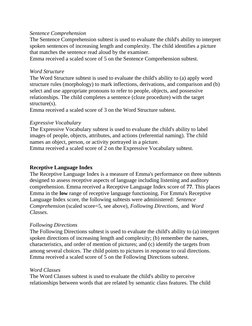 CELF-P3 Language Assessment Results | PDF | Cognitive Science | Human ...