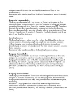CELF-P3 Language Assessment Results | PDF | Cognitive Science | Human ...