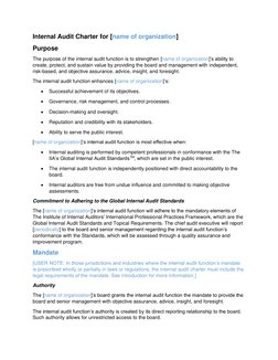 Internal Audit Charter Overview 2024 | PDF | Internal Audit | Audit