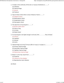 200 Midwifery Exam Questions & Answers | PDF | Childbirth | Shock ...