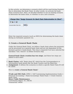 Configuring Bank Chains in SAP | PDF | Banks | Computing