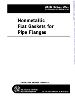 ASME B16.21-2021 Gasket Standard | PDF | Pipe (Fluid Conveyance) | Plumbing