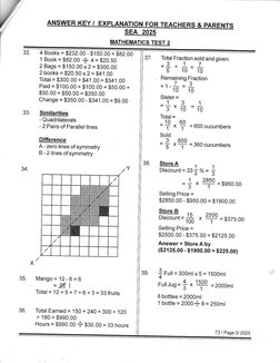 SEA 2025 Answer Booklet | PDF