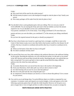 Senior One Mathematics Scenario Questions | PDF | Area | Cakes