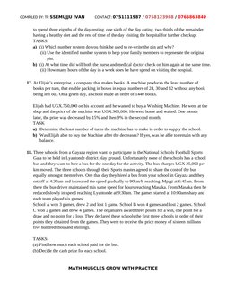 Senior One Mathematics Scenario Questions | PDF | Area | Cakes