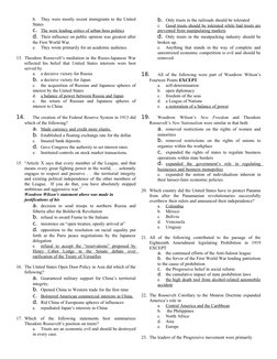 APUSH Unit 6 Exam Review Questions | PDF | Woodrow Wilson | Franklin D ...