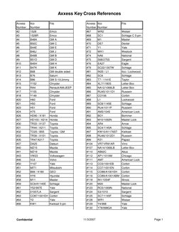 Axxess Key Blank Cross Reference Guide | PDF | Electric Vehicle ...