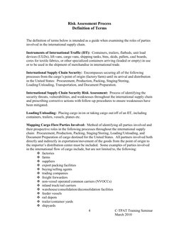 C-TPAT 5 Step Risk Assessment Guide | PDF