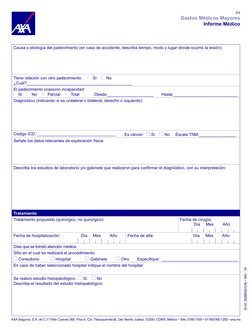 Informe Médico AXA 2024-2025 | PDF | El embarazo | Hospital