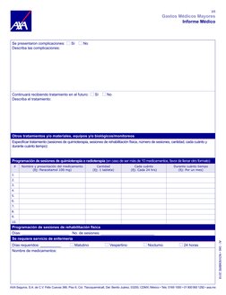 Informe Médico AXA 2024-2025 | PDF | El embarazo | Hospital