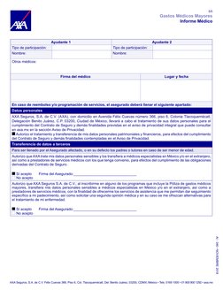 Informe Médico AXA 2024-2025 | PDF | El embarazo | Hospital