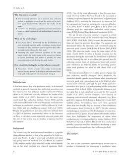 Qualitative Semi-Structured Interview Guide | PDF | Methodology ...