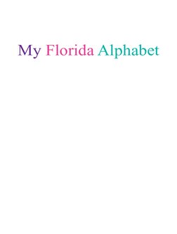 My Florida Alphabet by Russell and Annie Johnston | PDF | Gesture | Books