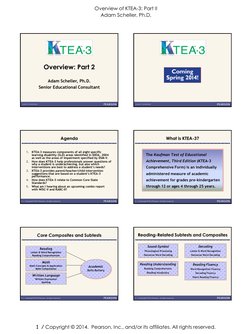 KTEA3 Overview | PDF | Reading Comprehension | Fluency
