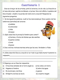 Creación de Dios para Niños | PDF | Mitos de la creación | Evolución