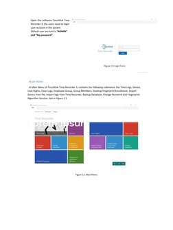 Touchlink Time Recorder 3 User Manual | PDF | Point And Click | Menu ...