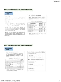 NSCP 2015 Load Combinations Overview | PDF