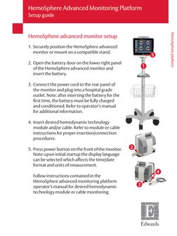 HemoSphere Advanced Monitor Setup Guide | PDF | Computer Monitor ...