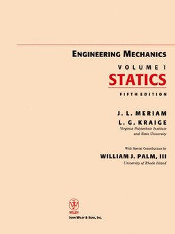Engineering Mechanics Statics - Meriam and Kraige (5th Ed) | PDF