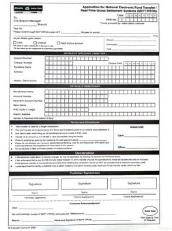 RTGS/NEFT Application Form Guide | PDF | Financial Services | Banking ...