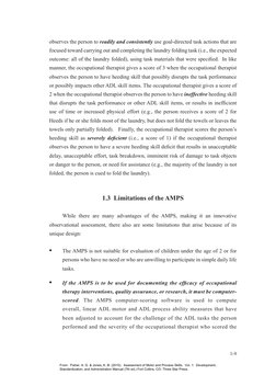 AMPS: Occupational Therapy Assessment Guide | PDF | Occupational ...