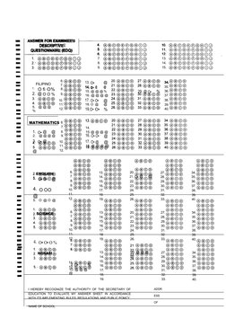 Grade 6 NAT Answer Sheet 2025 | PDF