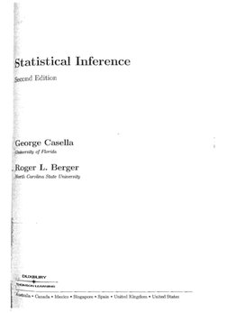 Statistical Inference. Casella, G. y Berger, R. L. 2002 | PDF