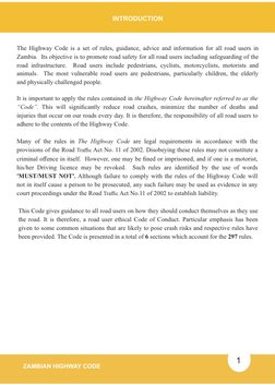 Zambian Highway Code: Road Safety Guide | PDF | Traffic | Traffic Light