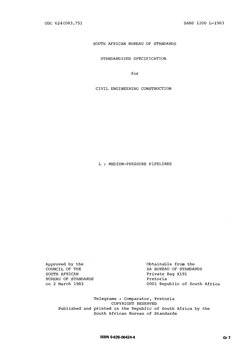 SANS1200L | PDF | Pipe (Fluid Conveyance) | Secondary Sector Of The Economy