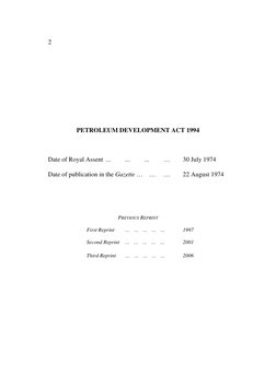 Petroleum Development Act 1974 Malaysia | PDF | Virtue | Common Law