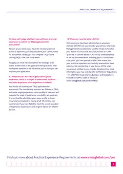 CIMA Practical Experience Requirements Guide | PDF | Strategic ...