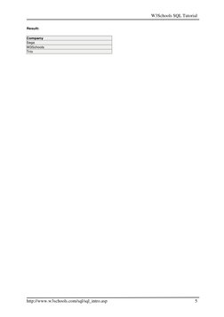 W3Schools SQL Tutorial Overview | PDF | Database Index | Table (Database)