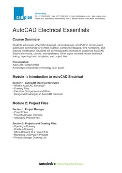 AutoCAD Electrical Essentials Course | PDF | Electrical Connector ...