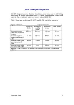 Power and Data Cable Separation Guidelines | PDF | Cable | Electrical ...