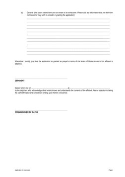 CCMA Rescission Application Template | PDF | Rescission | Affidavit
