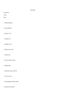 Screenplay Beat Sheet Template | PDF | History