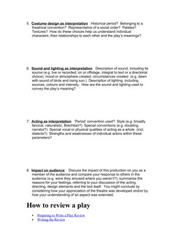 Writing Effective Theatre Reviews | PDF | Play (Theatre) | Theatre