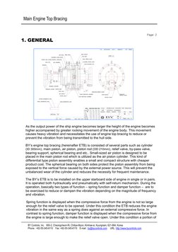 Hydraulic Top Bracing for Marine Engines | PDF