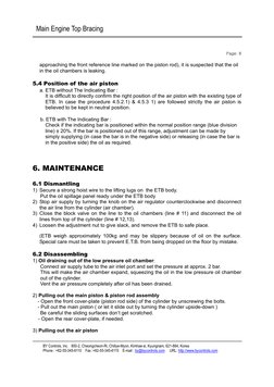 Hydraulic Top Bracing for Marine Engines | PDF