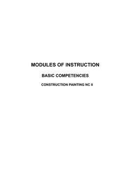 Construction Painting NC II Curriculum | PDF | Paint | Paintings