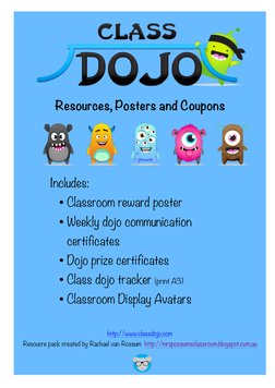 Class Dojo Rewards and Resources Guide | PDF