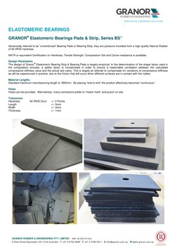 GRANOR Elastomeric Bearings Pads Strips - Series BS | PDF | Deformation ...