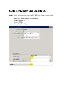 Loading Customer Master Idocs in BODS | PDF | Data Management | Computer Data