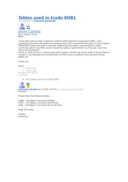 KOB1 Tcode Table Overview in SAP | PDF | Teaching Methods & Materials ...