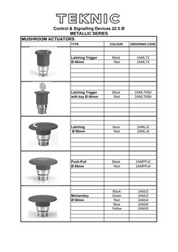 Teknic Push Button Catalogue Overview | PDF | Electrical Engineering ...