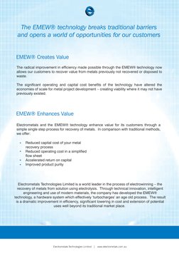 Emew Electrowinning Brochure PDF | PDF | Cathode | Anode