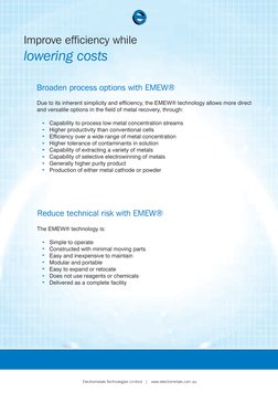 Emew Electrowinning Brochure PDF | PDF | Cathode | Anode